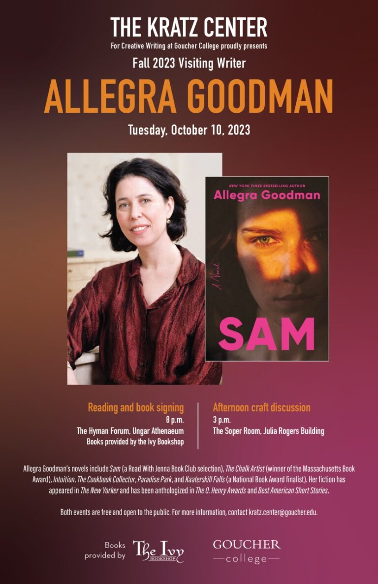 Announcing our Fall 2023 Visiting Author: Allegra Goodman! – Kratz ...
